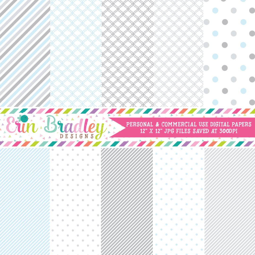 Digital Paper Pack Scrapbook Papers Personal and Commercial Use Baby ...