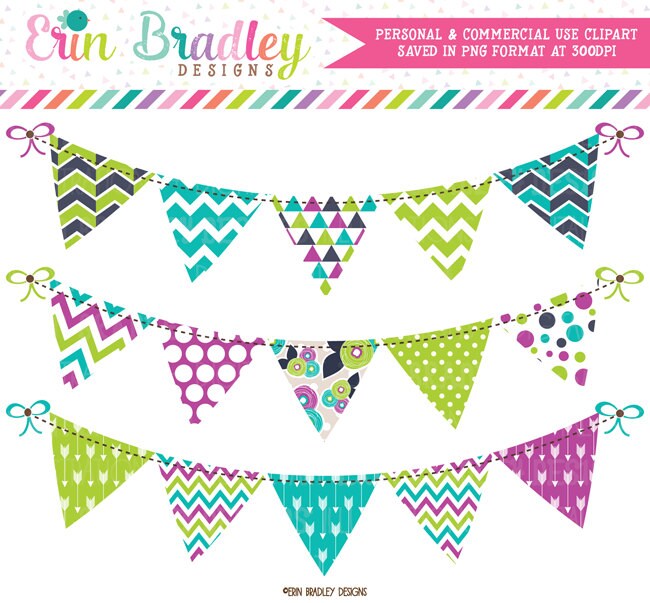 Purple Bunting Clip Art