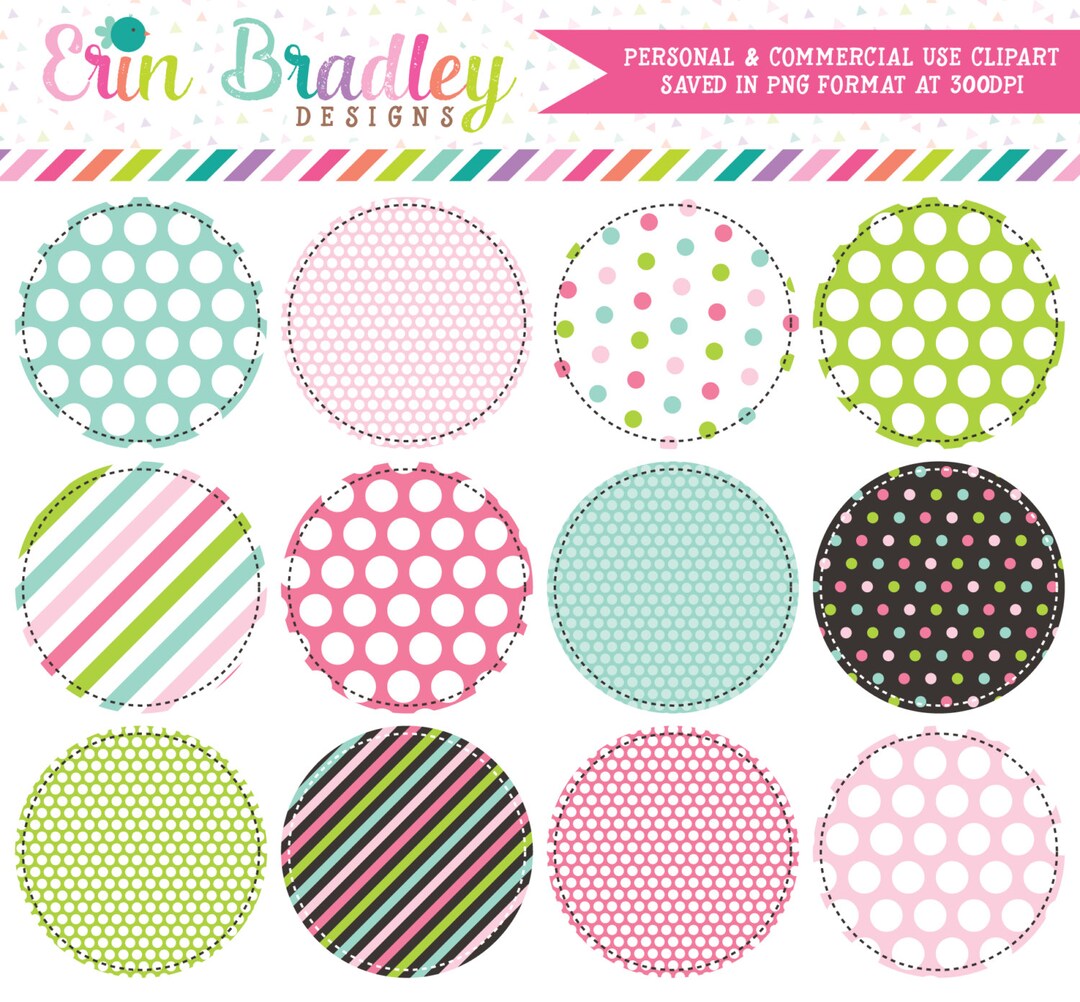 Commercial Use Clipart Circles, Rainbow Circles Clipart Frames, Digital ...