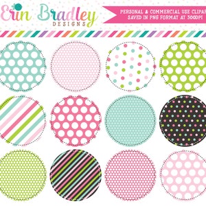 Commercial Use Clipart Circles, Rainbow Circles Clipart Frames, Digital ...