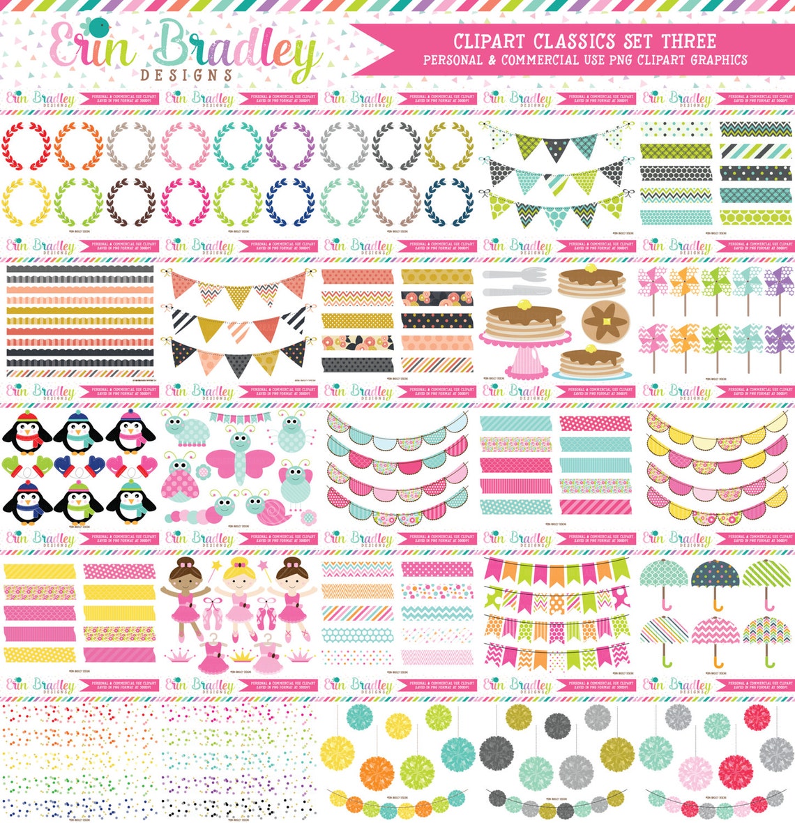 Clipart Bundle - 100 Sets Personal & Commercial Use Clip Art Graphics ...