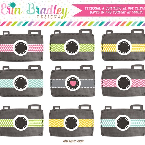 Camera Clipart Digital Photography Graphics Commercial Use for - Etsy