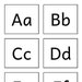 Alphabet and Numbers for Laminating Printable Flash Cards Easy Read ...