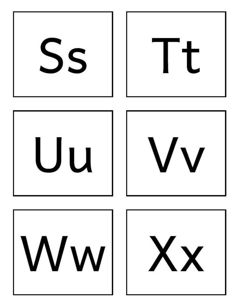 Alphabet and Numbers for Laminating Printable Flash Cards Easy Read ...