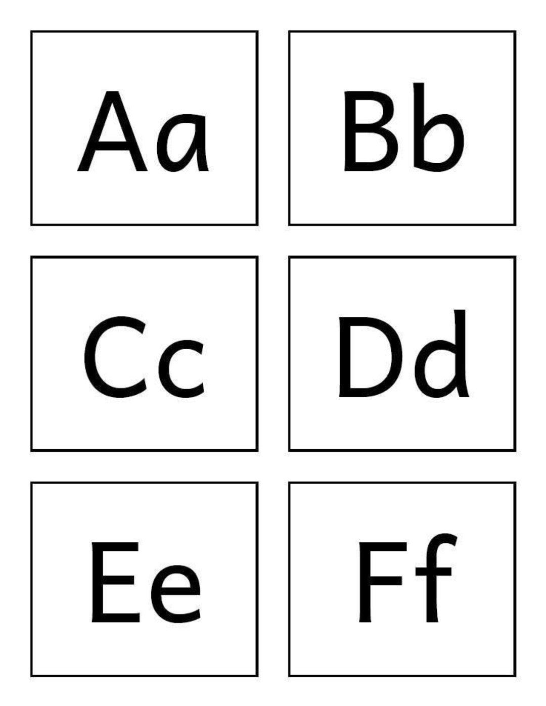 Alphabet and Numbers for Laminating Printable Flash Cards Easy Read ...