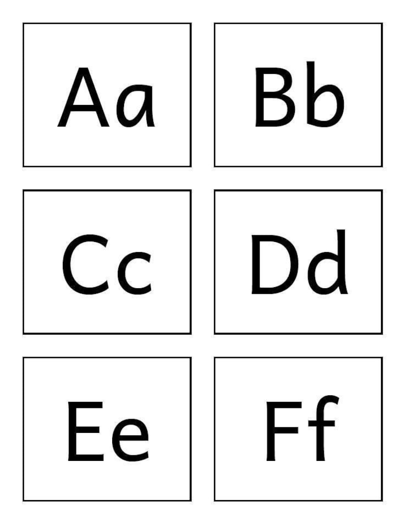 Alphabet and Numbers for Laminating Printable Flash Cards Easy Read ...