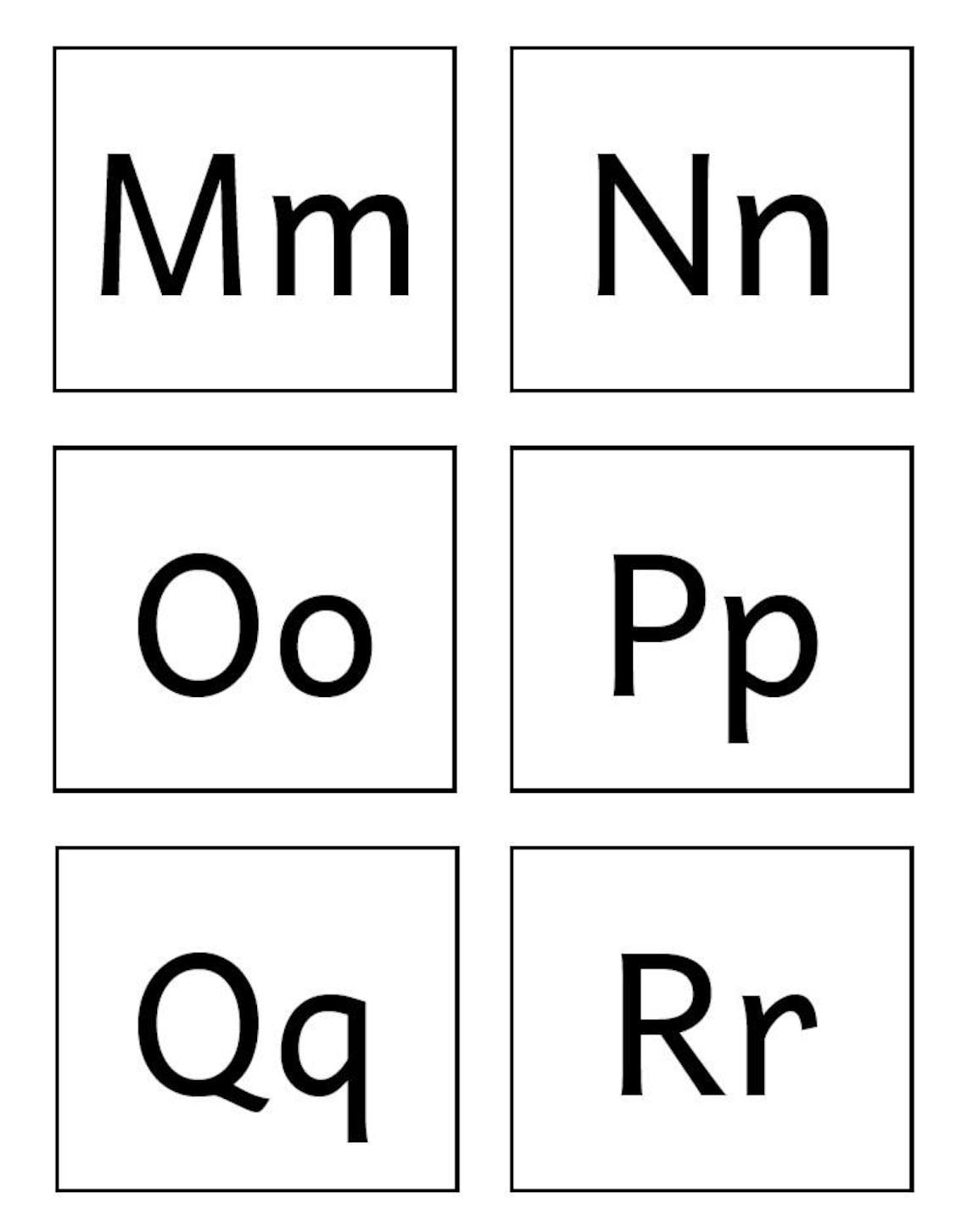 Alphabet and Numbers for Laminating Printable Flash Cards Easy Read ...