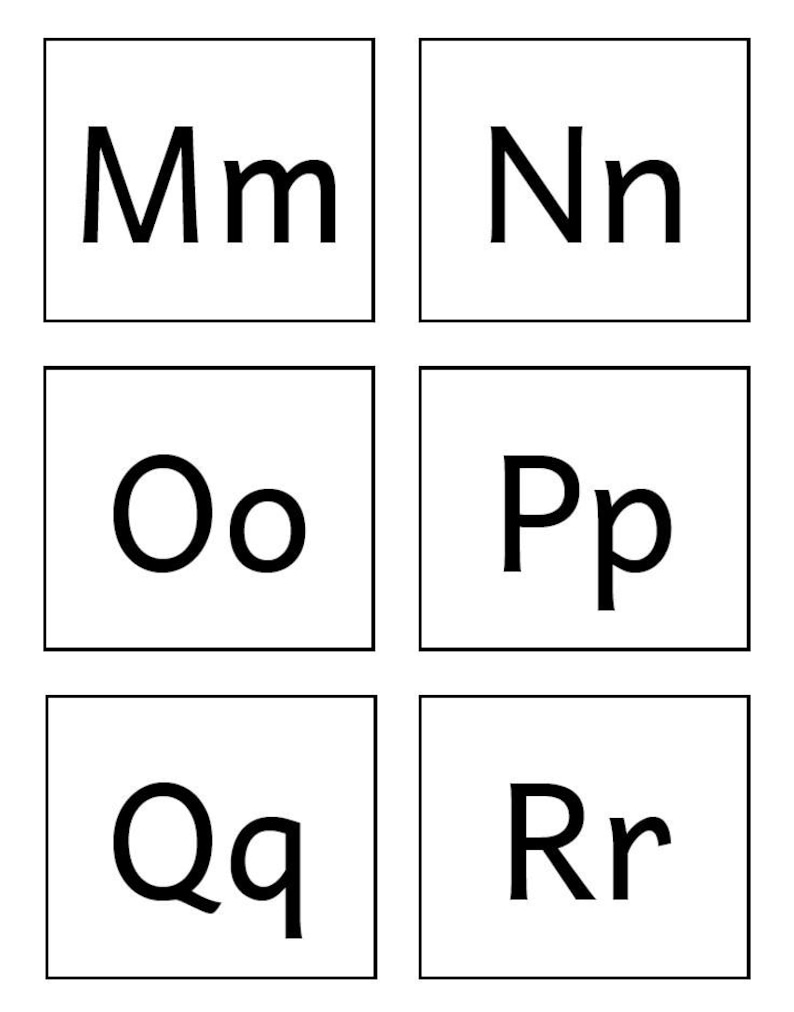 Alphabet and Numbers for Laminating Printable Flash Cards Easy Read ...