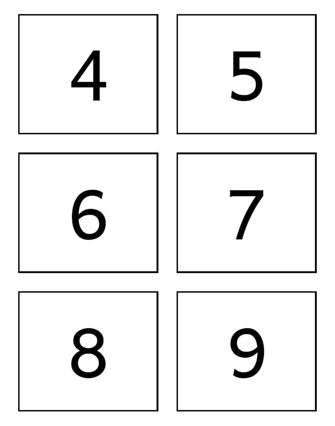 Alphabet and Numbers for Laminating Printable Flash Cards Easy Read ...