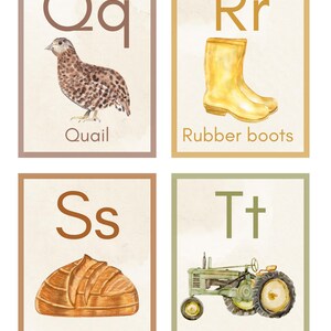 Alphabet Flashcards Homestead Themed - Etsy