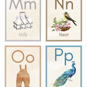 Alphabet Flashcards Homestead Themed - Etsy