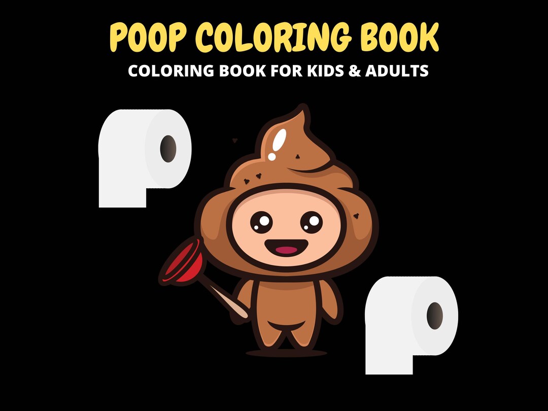 50 CUTE POOP BOOK Coloring Book - A Funny Mandala Coloring Book for ...