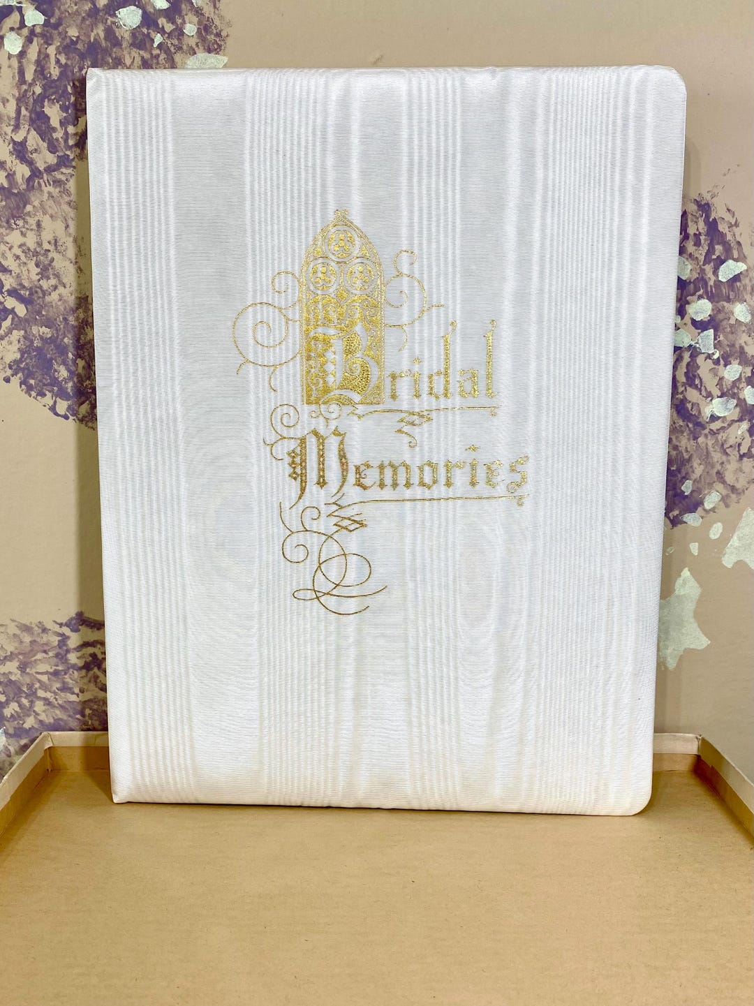 Vintage Wedding Album, MCM 1950s-60s Style Unused White Moire Wedding ...