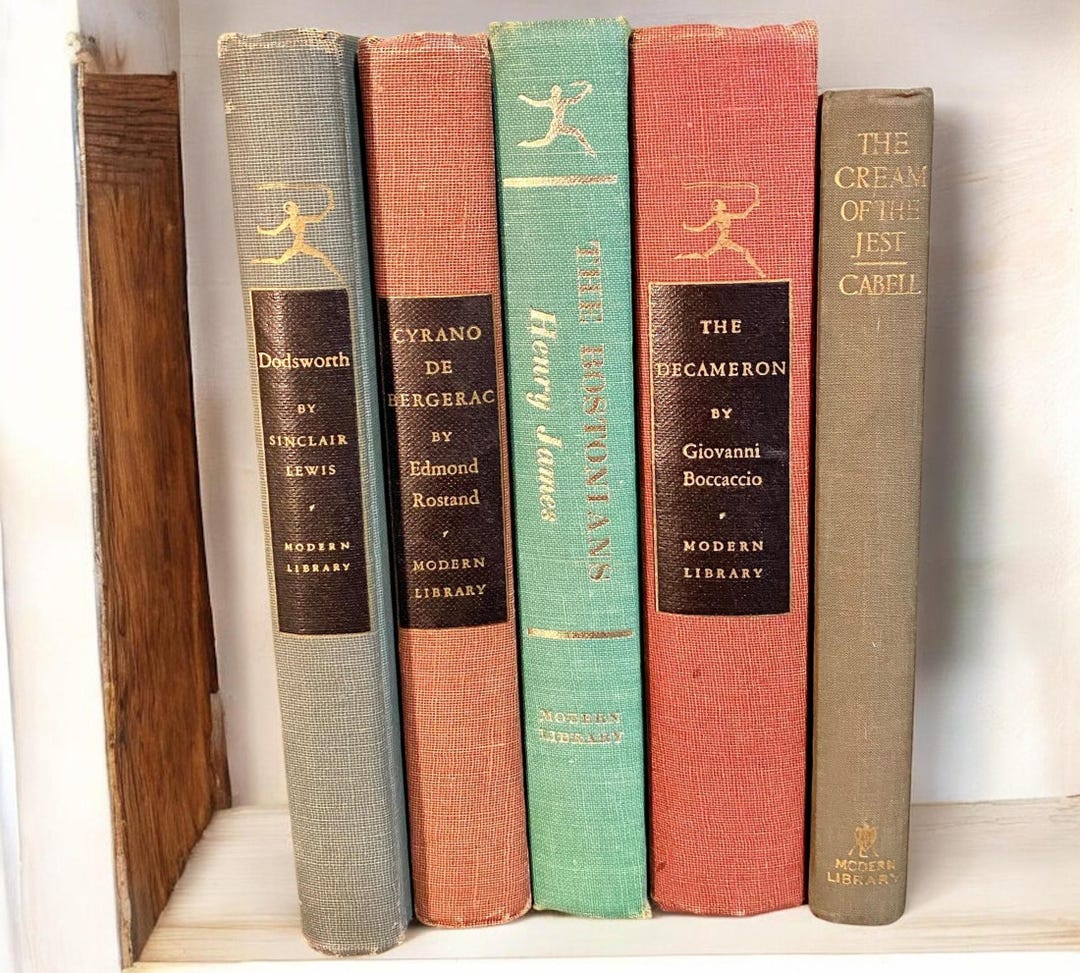 Vintage Lot of 5 Modern Library Classics, Fiction Hardcover Book, Henry ...