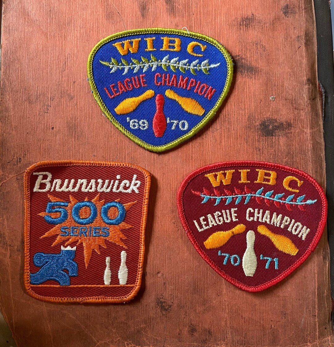 Choice Vintage 1970s Bowling Embroidered Patches Sew Appliques WIBC ...