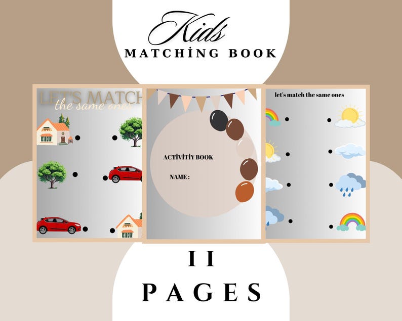 Kindergarten Preschool Activity Kids Activity Printable Matching Games ...