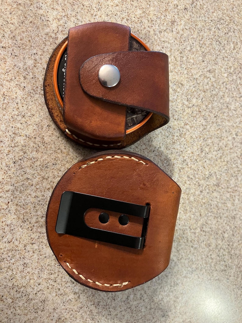 Hand Made Leather Snuff Can Holder - Etsy