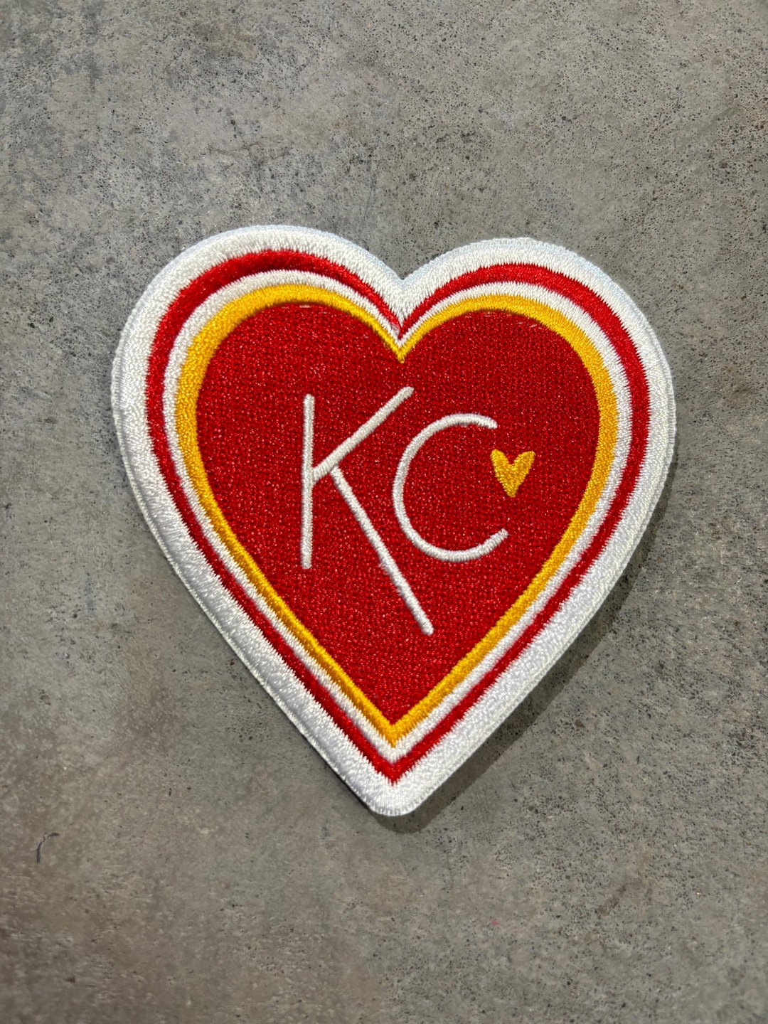 KC Heart Iron-on Patch - Etsy