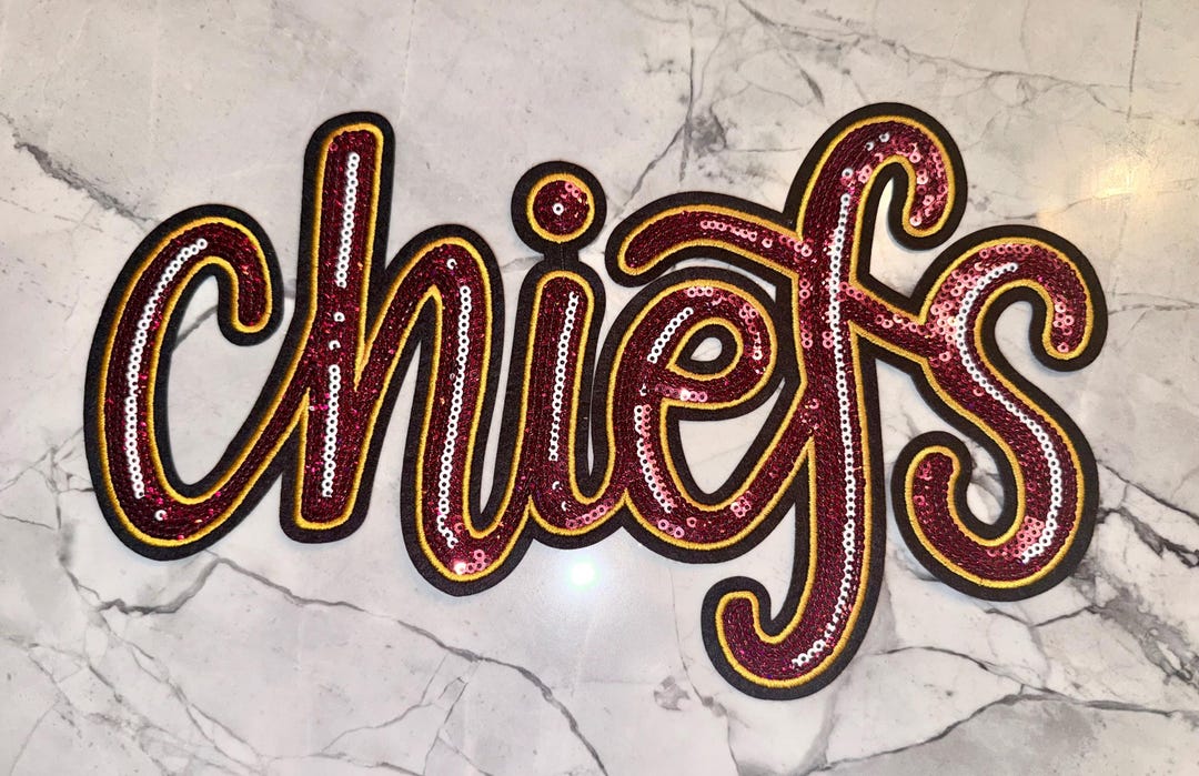 Chiefs Sequin Large Patch - Etsy