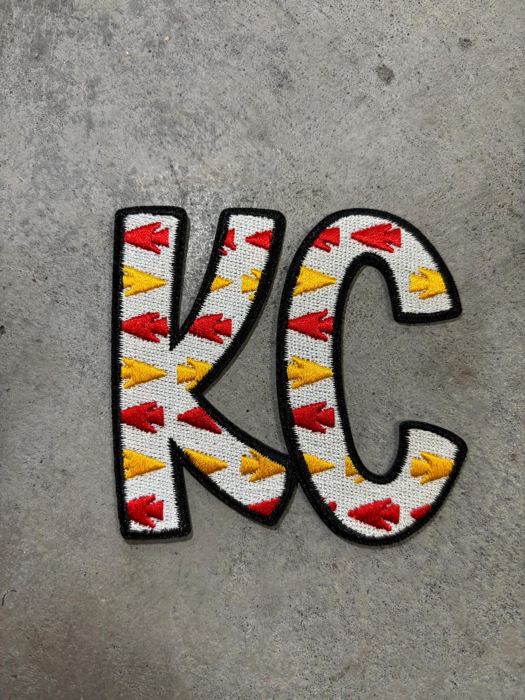 KC Letter Arrows Iron-on Patch - Etsy