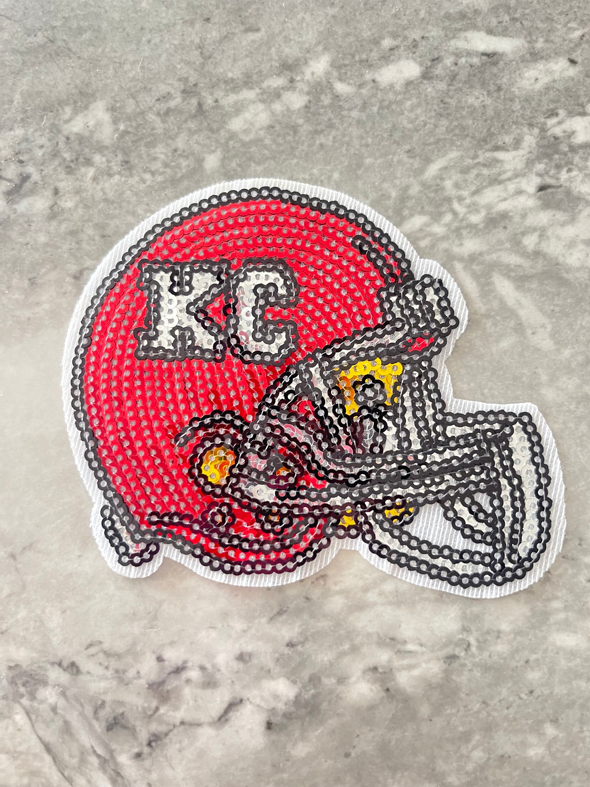 Sequin Kansas City Helmet Iron-on Patch - Etsy
