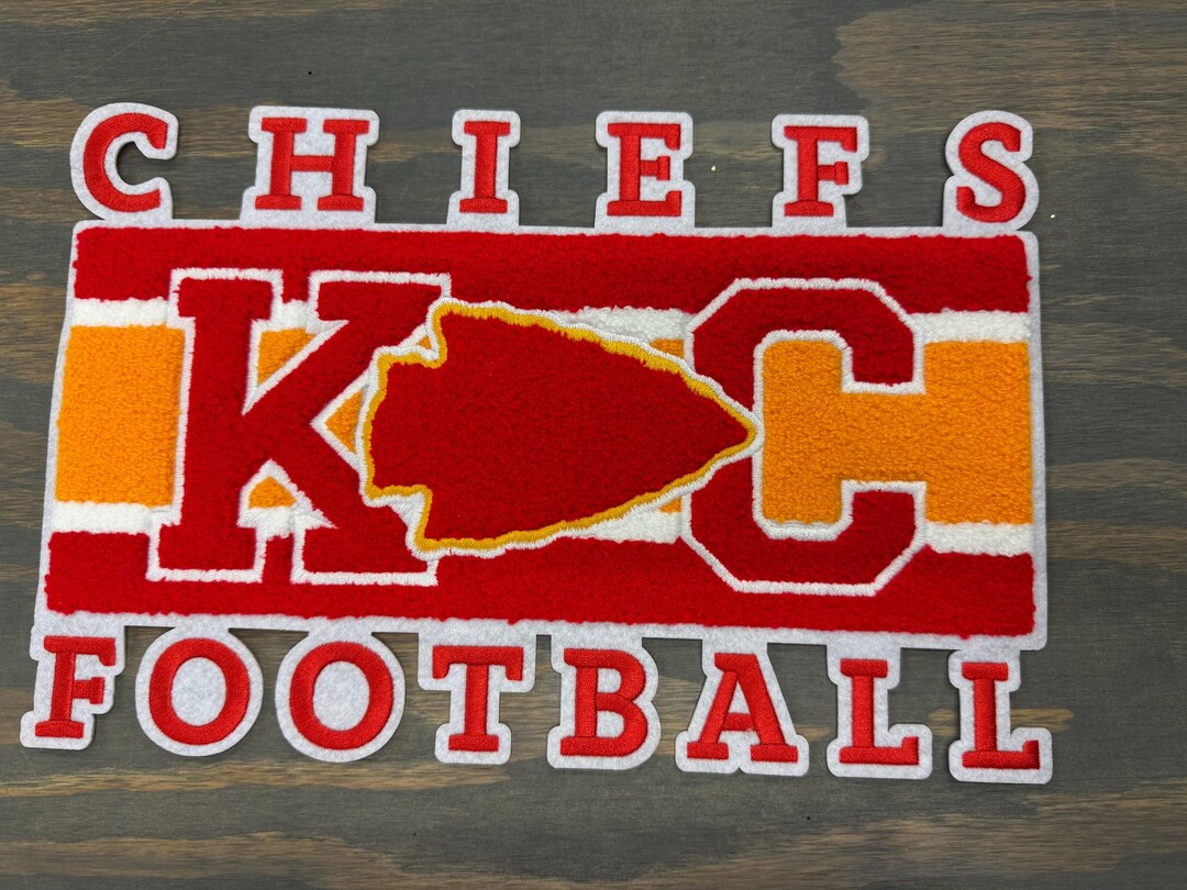 Chiefs Football Chenille X-large Iron on Patch - Etsy