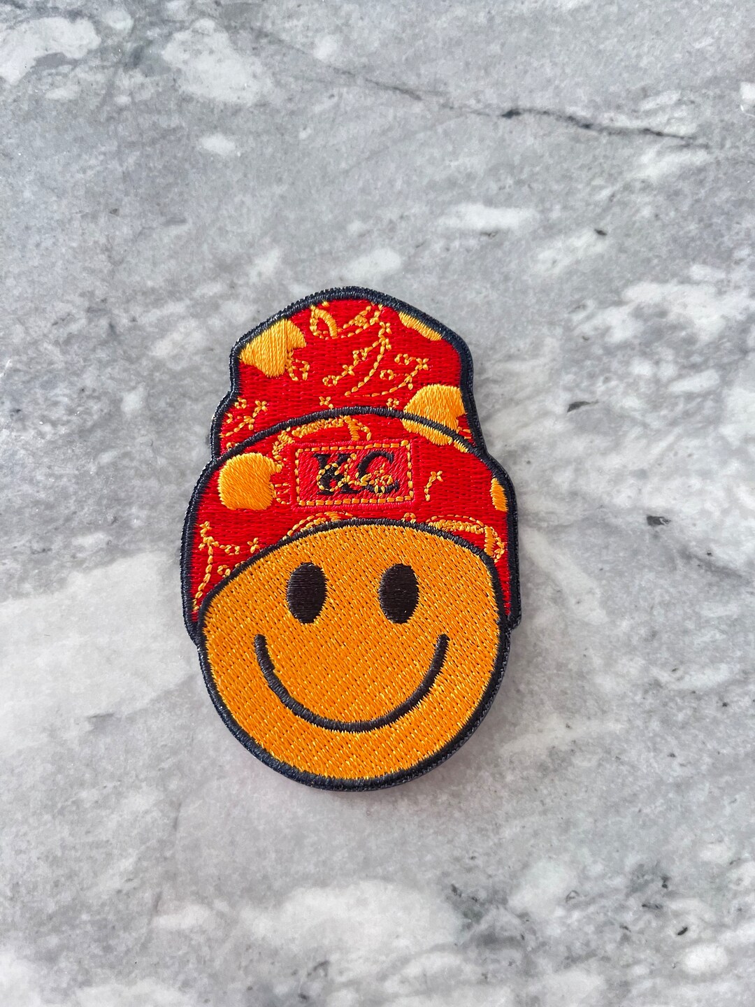 Kansas City Smiley Face Iron-on Patch - Etsy