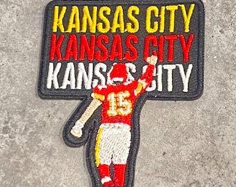 Patrick Mahomes #15 Iron on Heart Patch, Kansas City Chiefs, Superbowl ...
