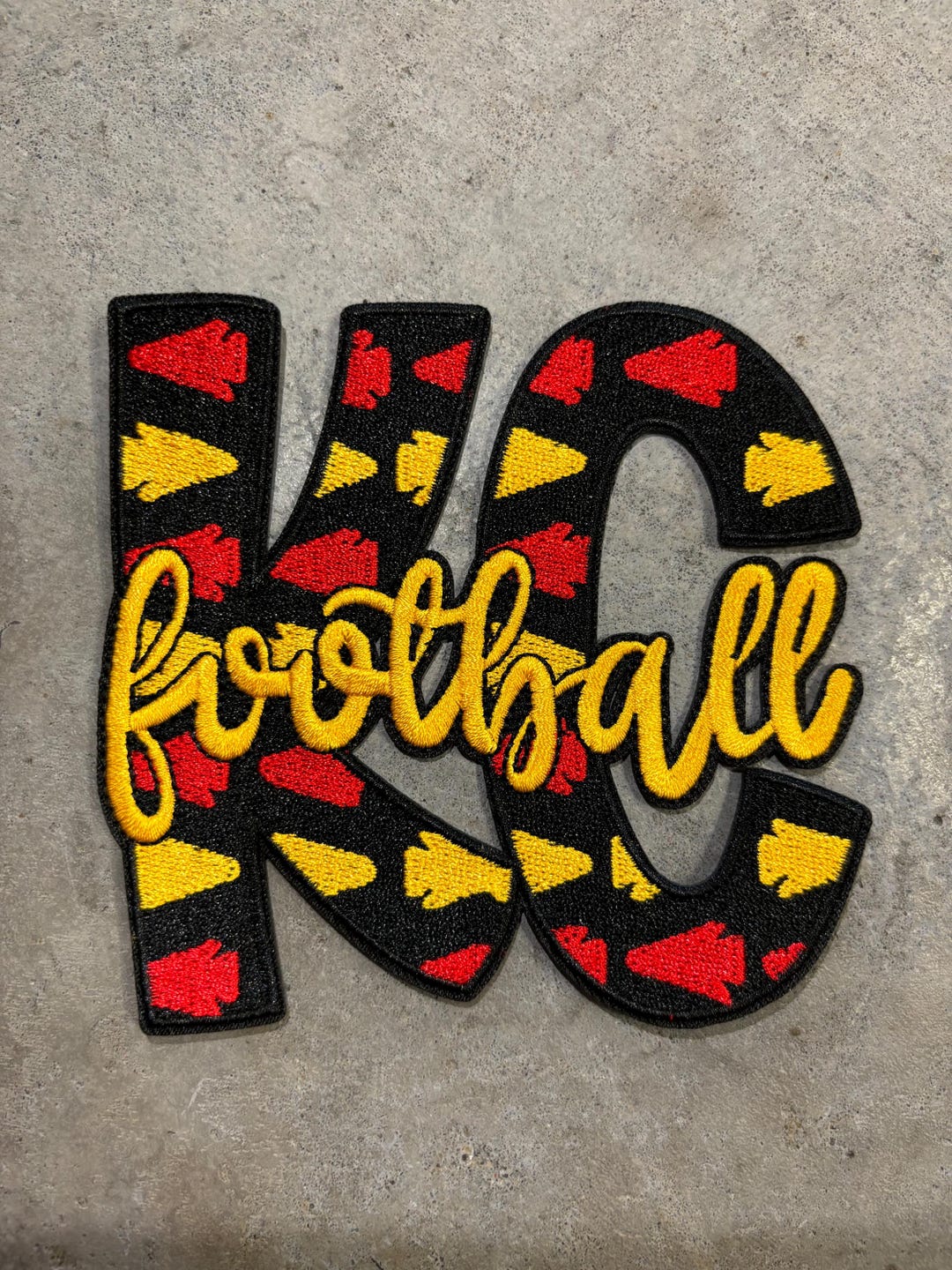KC Football Arrows Iron-on Patch - Etsy