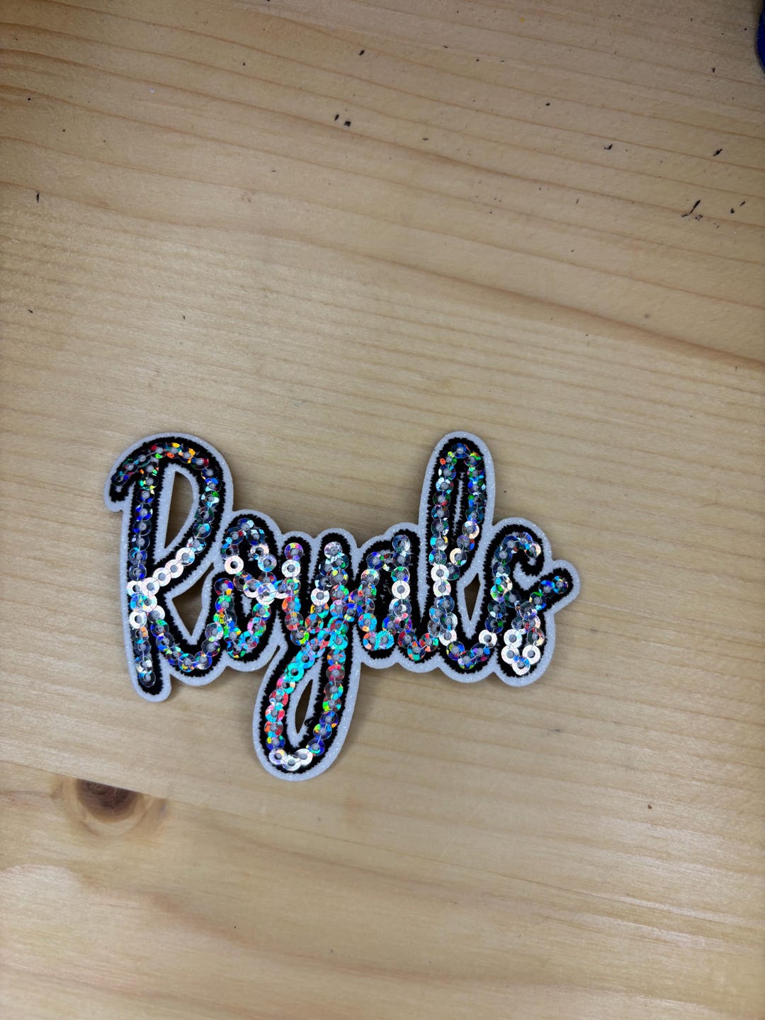Royals Lettering - White Iron-on Patch - Etsy