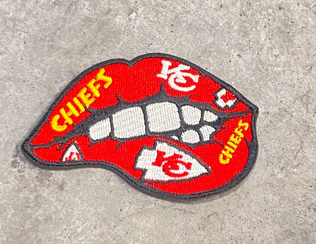 CHIEFS Lips Kansas City Iron-on Patch - Etsy