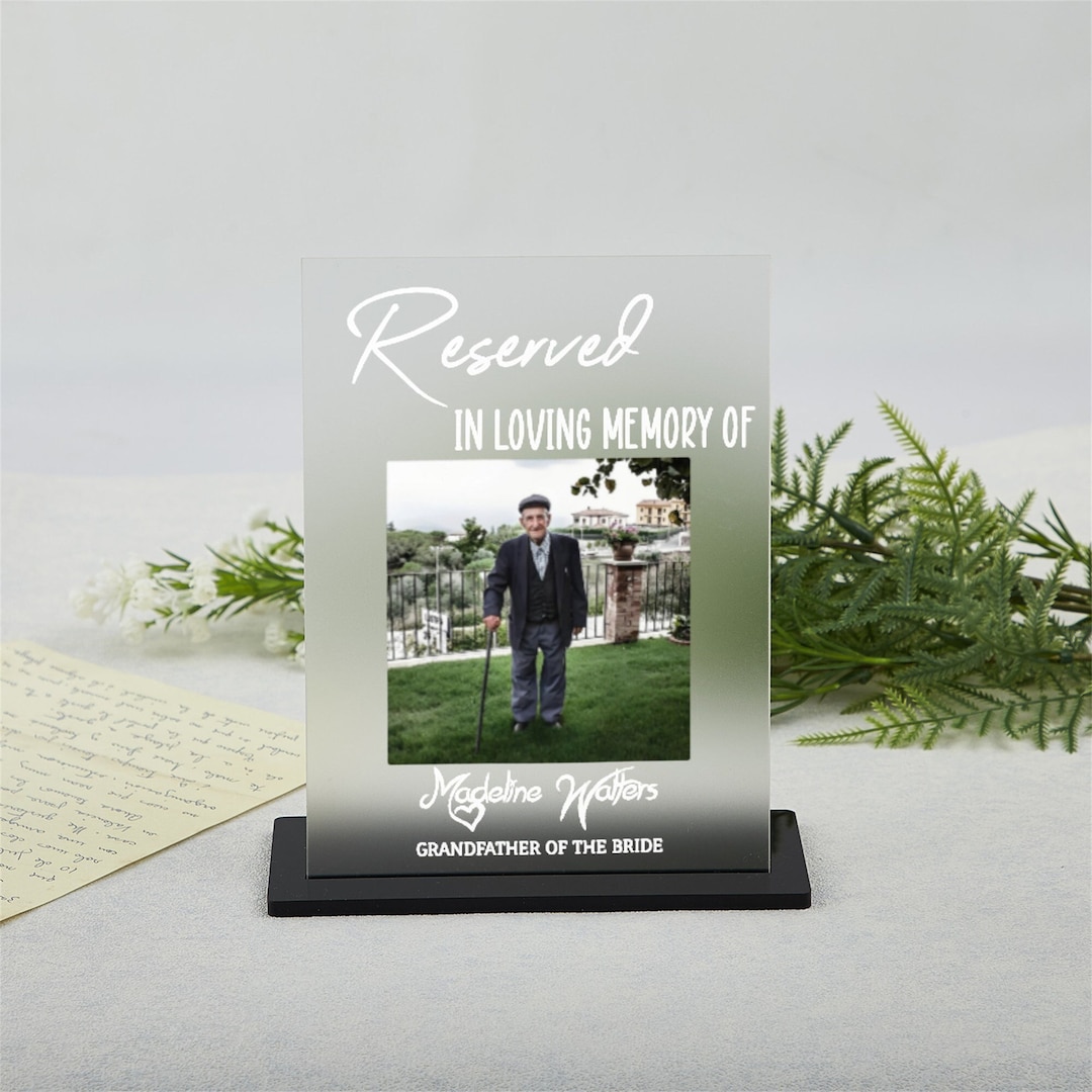Reserved Memorial Sign,personalized Memorial Acrylic Plaque,sympathy ...