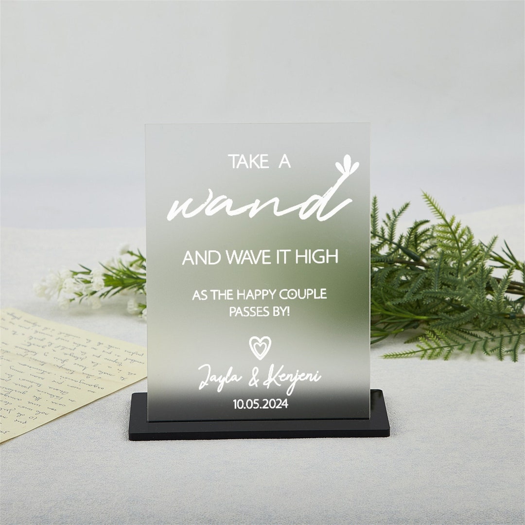 Wand Send off Favor Sign, Wedding Wand Sign, Wedding Wand Send off ...
