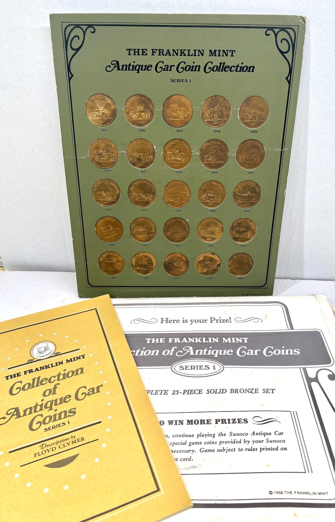 1968 the Franklin Mint Antique Car Coin Collection Series 1 - Etsy