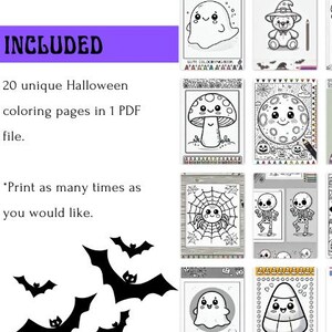 20-page Halloween Coloring Book for Toddler Non-scary Friendly Coloring ...