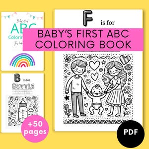 Baby's First ABC Baby Shower Coloring Book | Food & Animals Pages ...