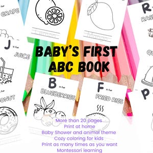 ABC Coloring Book | Food Pages | Alphabet Kids Learning | Toddler ...