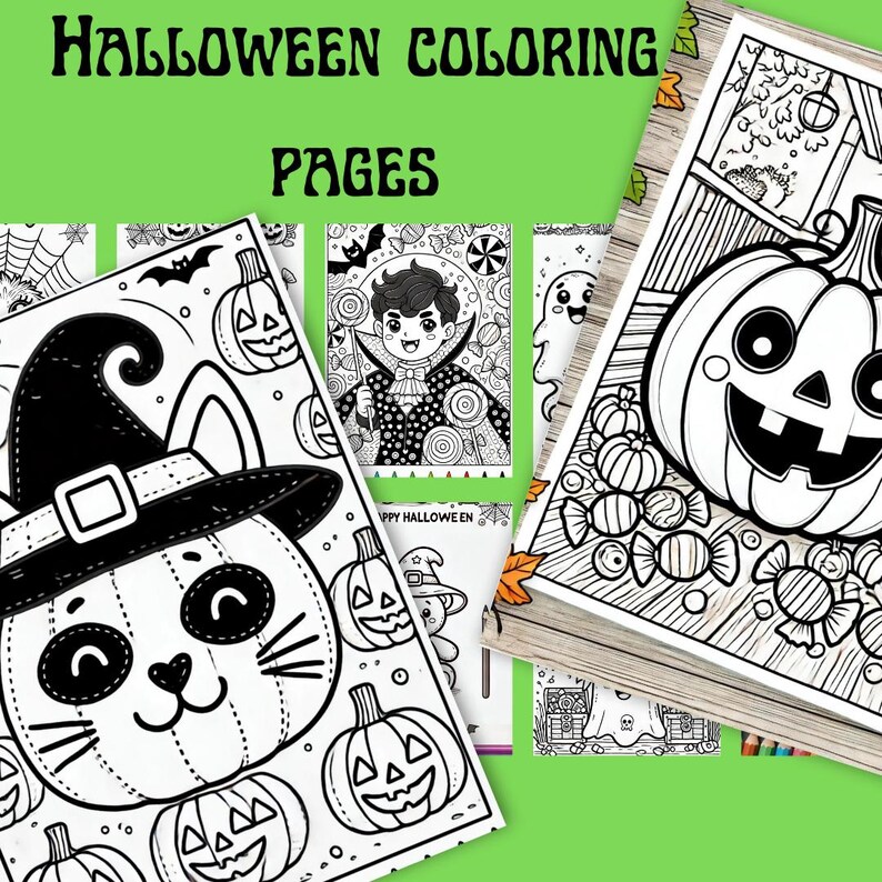 100 Spooky Cozy Halloween Coloring Sheets Halloween Bundle for Toddler ...