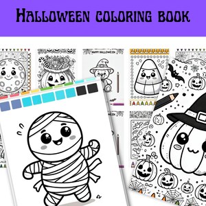 20-page Halloween Coloring Book for Toddler Non-scary Friendly Coloring ...