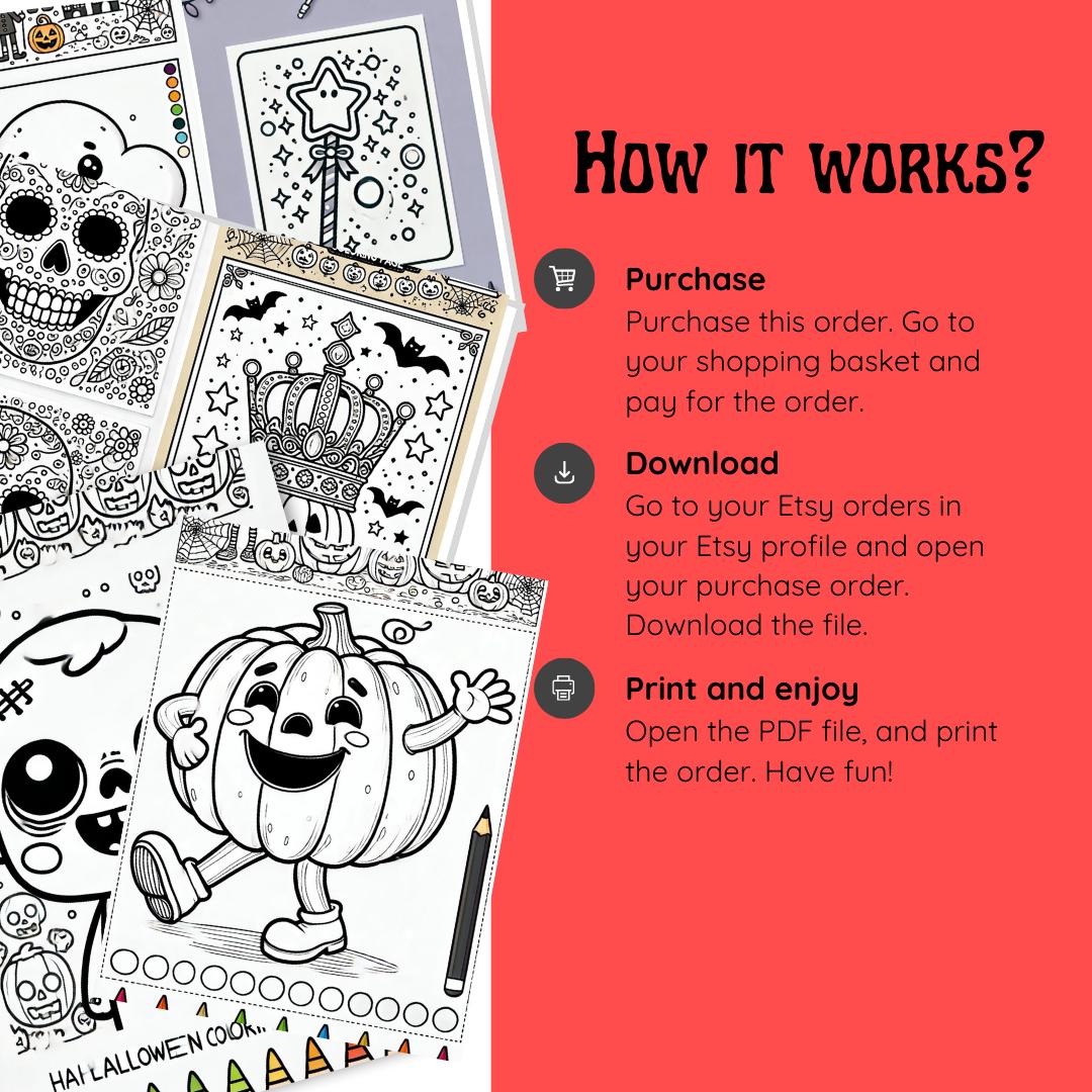 50 Spooky Cozy Coloring Sheets | Halloween Printable Book Bundle for ...