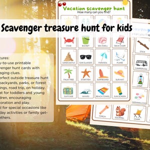 Outside Scavenger Hunt for Kids | Treasure Hunt Clues | Nature Forest ...