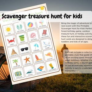 Outside Scavenger Hunt for Kids | Treasure Hunt Clues | Nature Forest ...