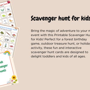 Outside Scavenger Hunt for Kids | Treasure Hunt Clues | Nature Forest ...