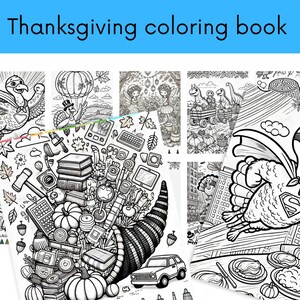 50-page Thanksgiving Fall Kids Coloring Sheets Busy Book Bundle Toddler ...