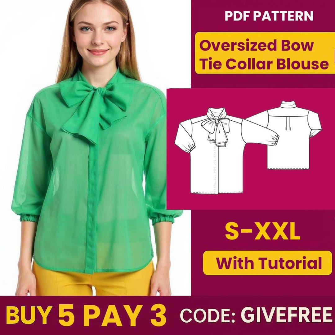 Blouse Sewing Pattern PDF | Digital Download Pattern | Beginner ...