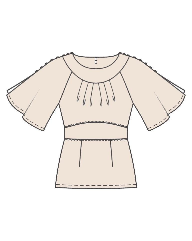 Blouse Sewing Pattern PDF | Digital Download Pattern | Beginner ...