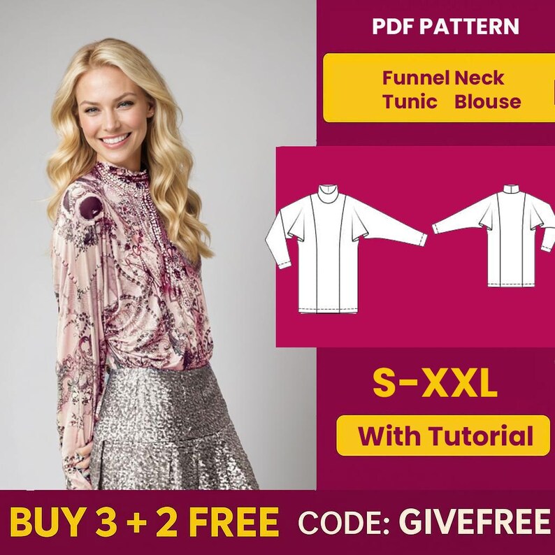 Blouse Sewing Pattern PDF | Digital Download Pattern | Beginner ...