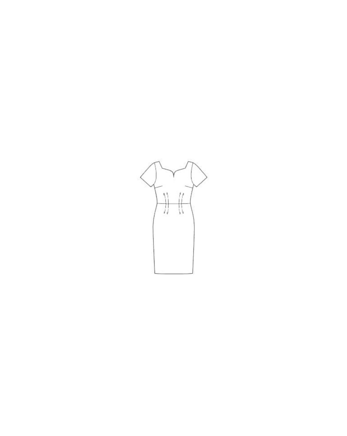 Cocktail Dress Sewing Pattern PDF: Beginner Friendly Waistband Detail ...