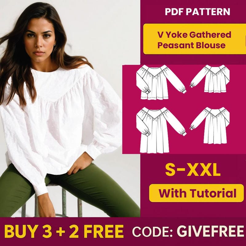 Yoke Blouse Pattern - Etsy UK