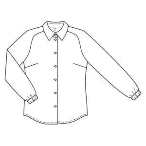 Raglan Sleeve Button up Blouse Sewing Pattern: Beginner Friendly (PDF ...